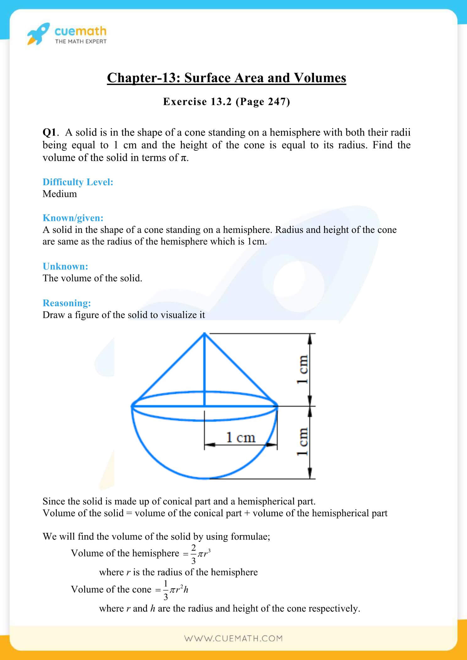 NCERT Solutions Class 10 Maths Chapter 13 Surface Area And Volumes NCERT Solutions Class 10 Maths Chapter 13 Surface Area And Volumes