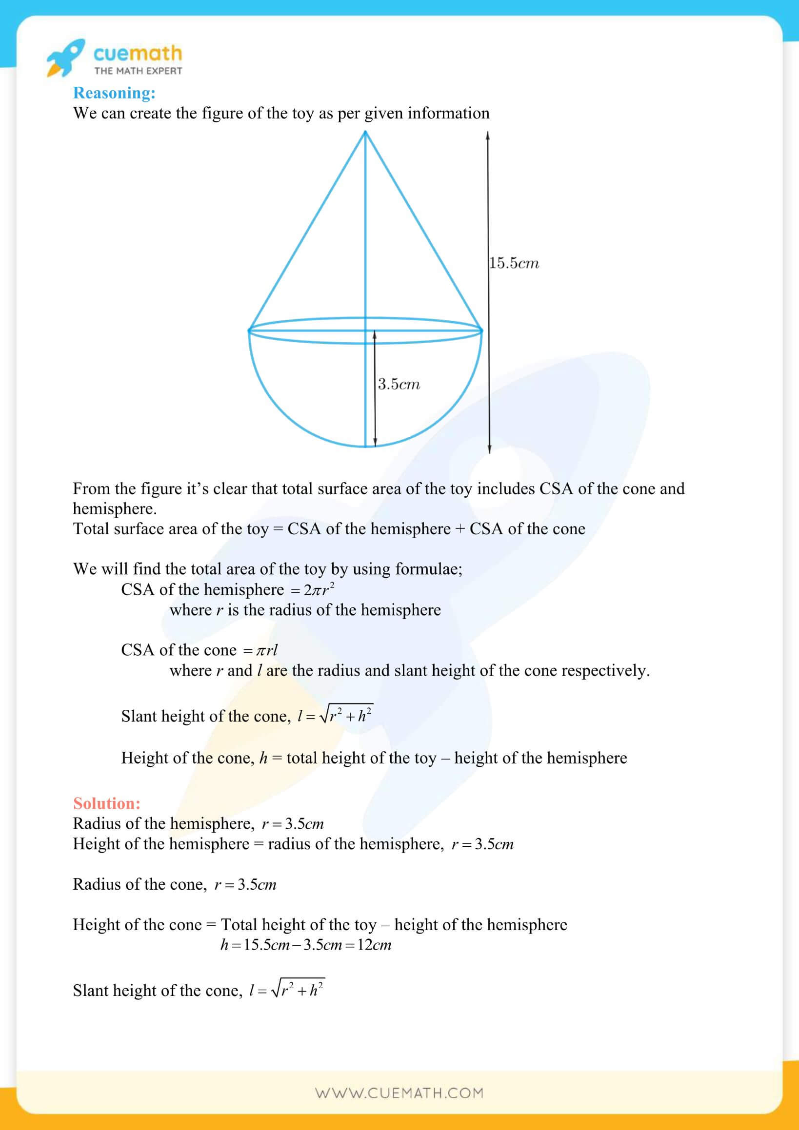 NCERT Solutions Class 10 Maths Chapter 13 Exercise 13 1 Surface Area