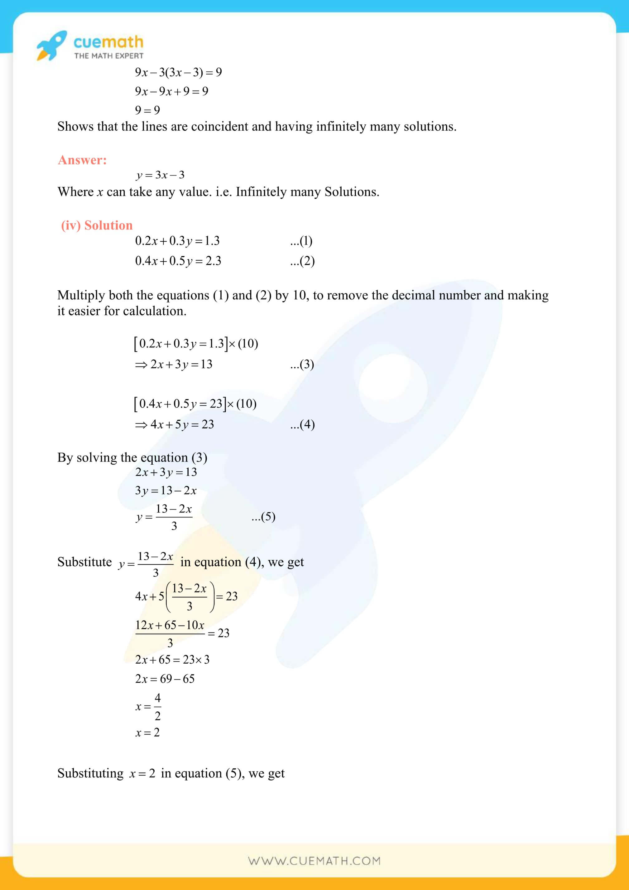 NCERT Solutions For Class 10 Maths Chapter 3 Exercise 3 3 Access PDF
