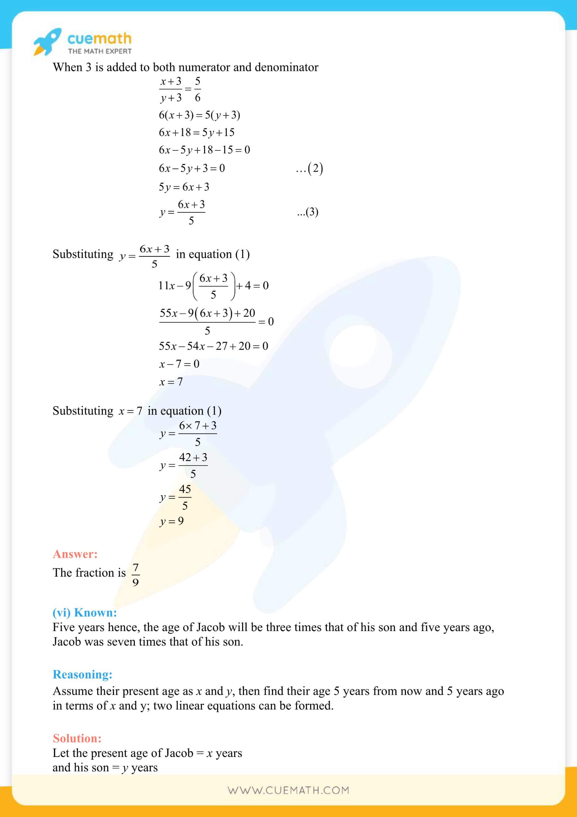 NCERT Solutions For Class 10 Maths Chapter 3 Exercise 3 3 Access PDF