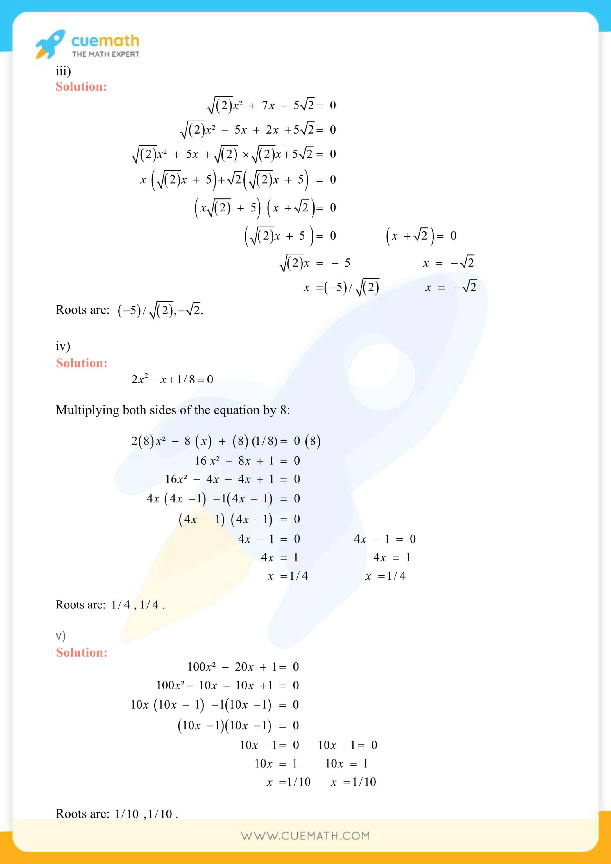 NCERT Solutions Class 10 Maths Chapter 4 Exercise 4 2 Download Free PDF