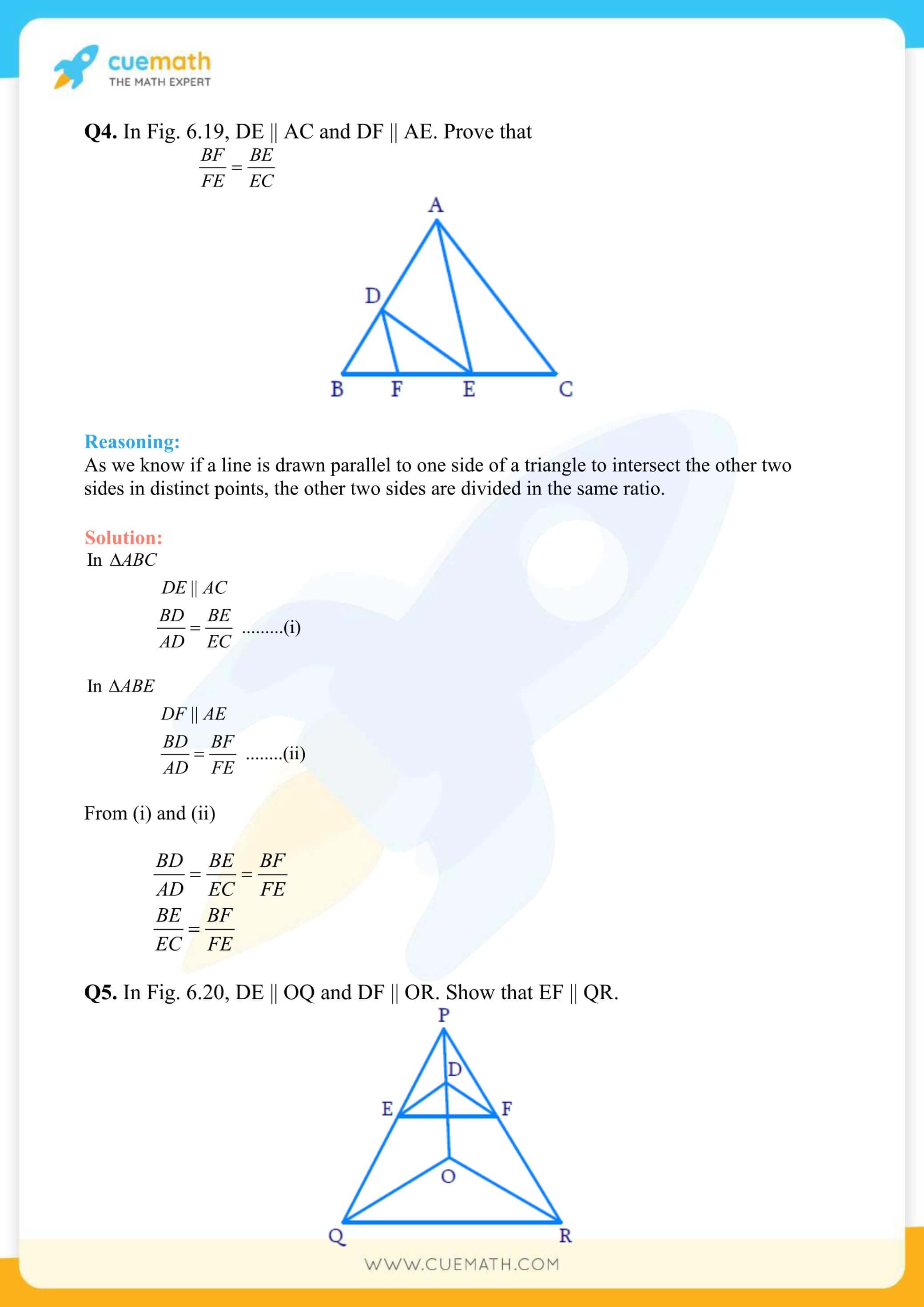 NCERT Solutions Class 10 Maths Chapter 6 Triangles Access PDF NCERT Solutions Class 10 Maths Chapter 6 Triangles Access PDF