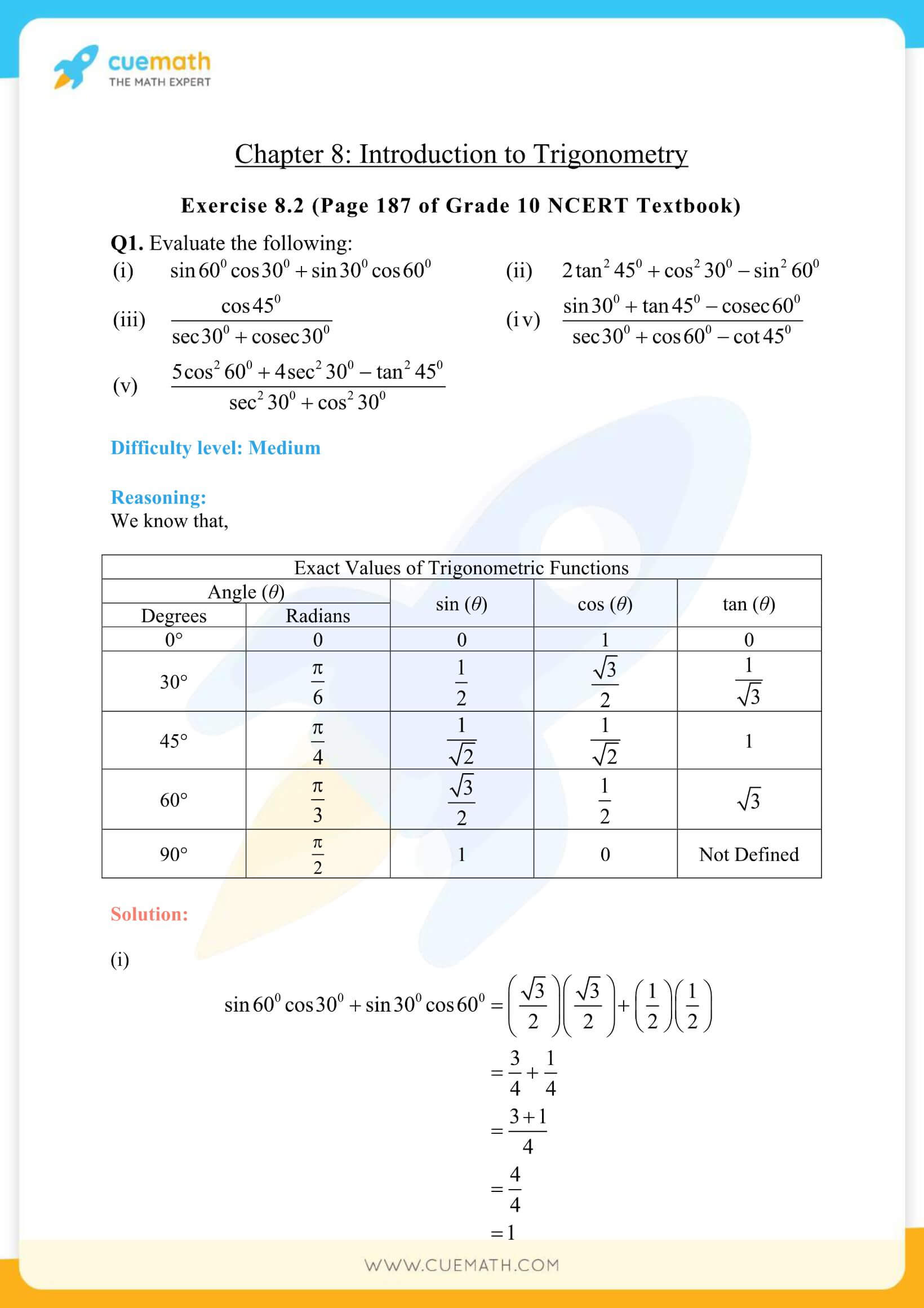 NCERT Solutions Class 10 Maths Chapter 8 Exercise 8 2 Download PDF NCERT Solutions Class 10 Maths Chapter 8 Exercise 8 2 Download PDF
