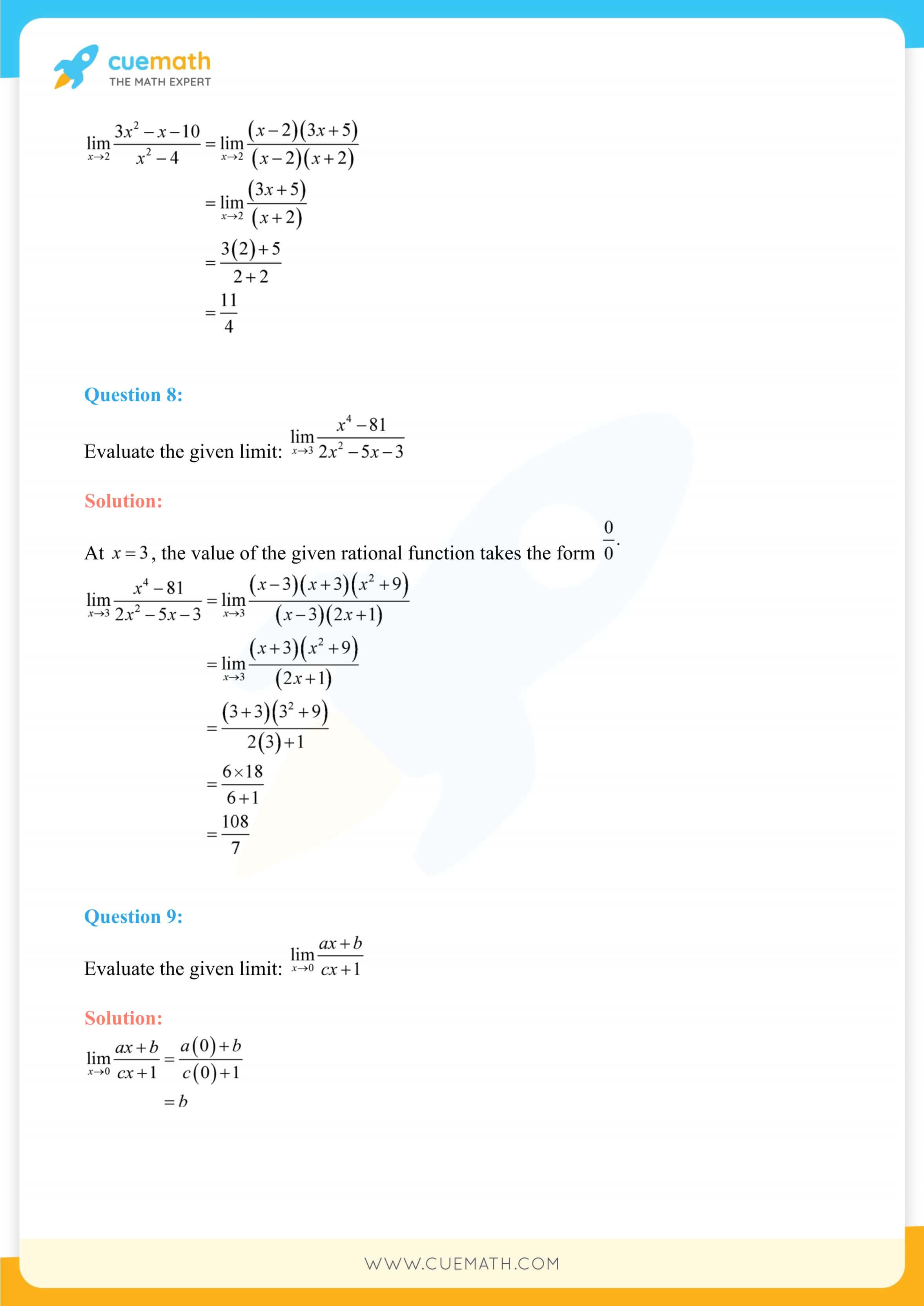 NCERT Solutions For Class 11 Maths Chapter 13 Exercise 13 1 Free PDF