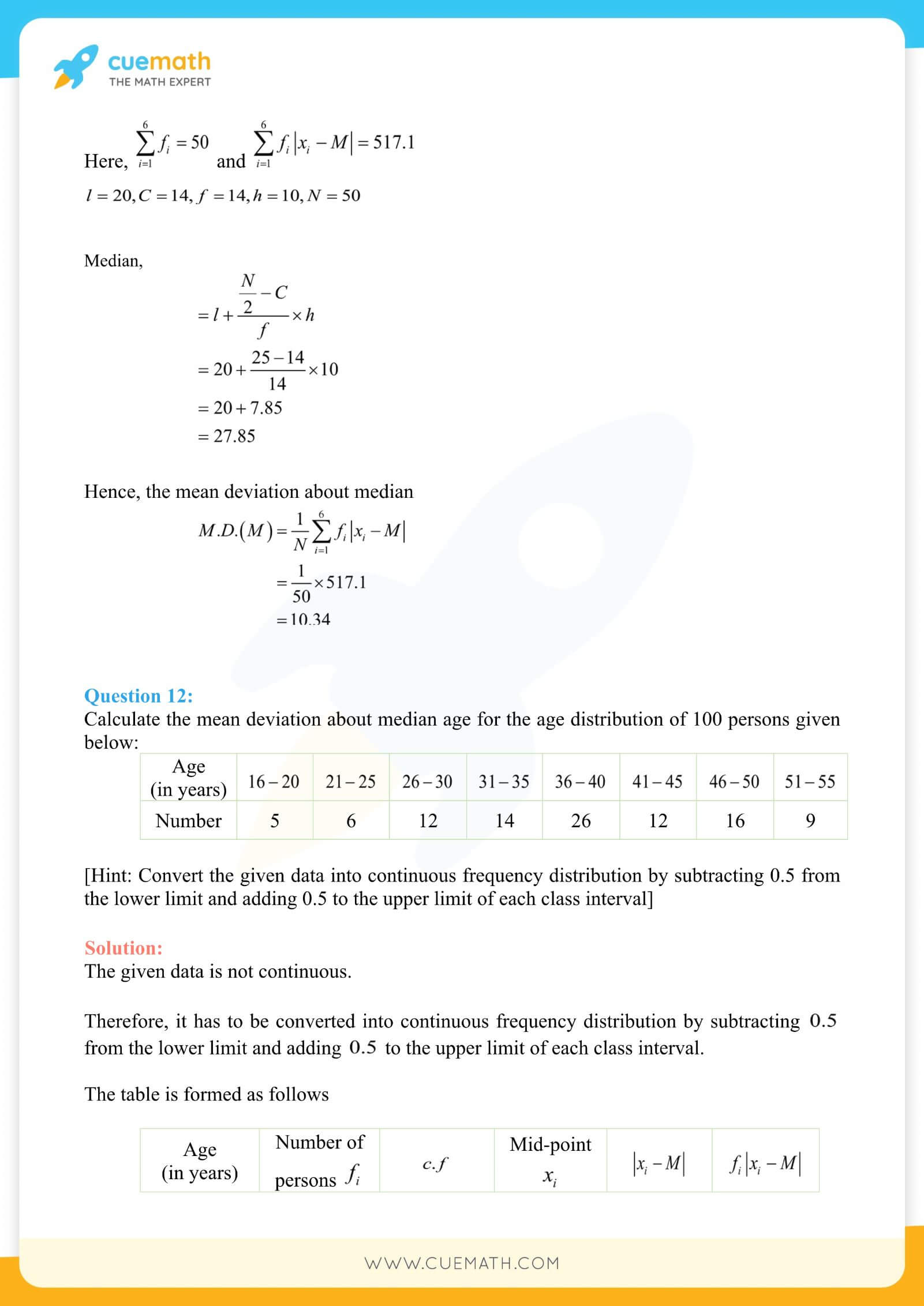 NCERT Solutions For Class 11 Maths Chapter 15 Exercise 15 1 Statistics