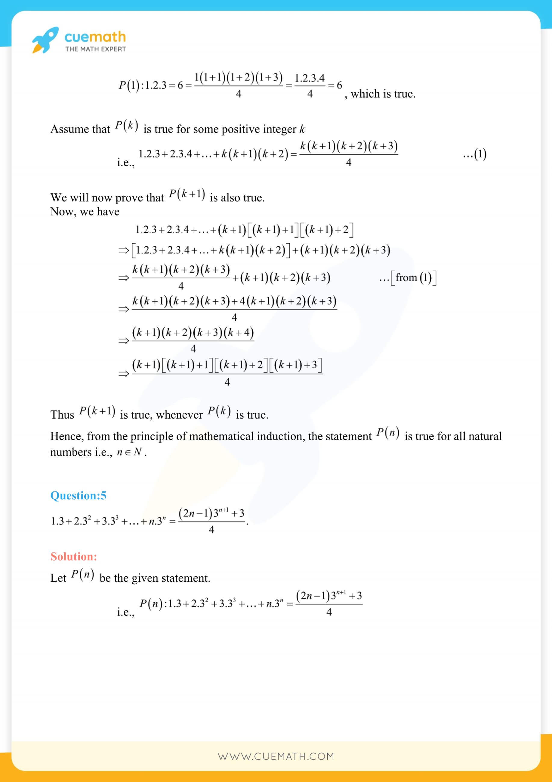 NCERT Solutions For Class 11 Maths Chapter 4 Exercise 4 1 Principle Of