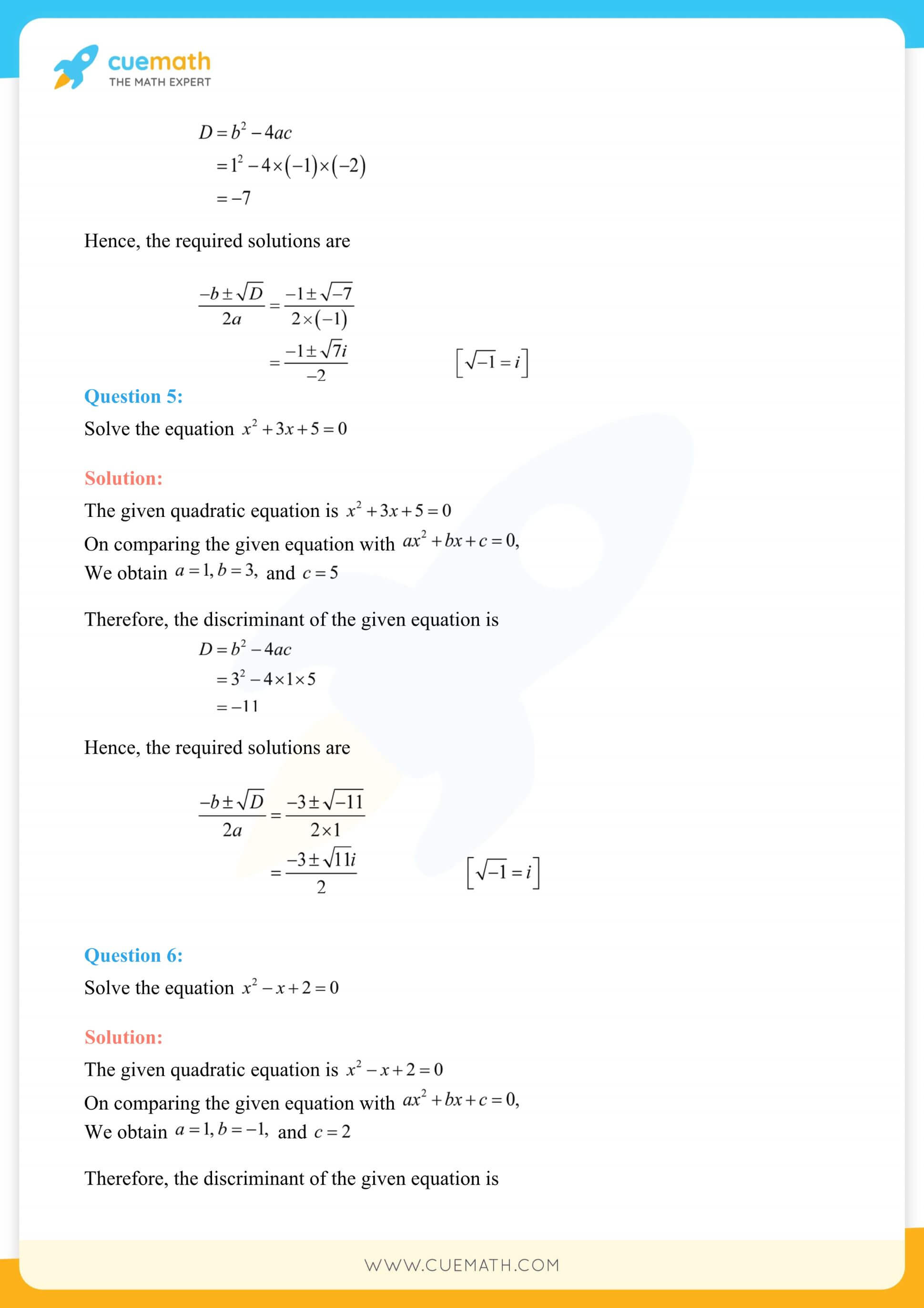 NCERT Solutions For Class 11 Maths Chapter 5 Complex Numbers And