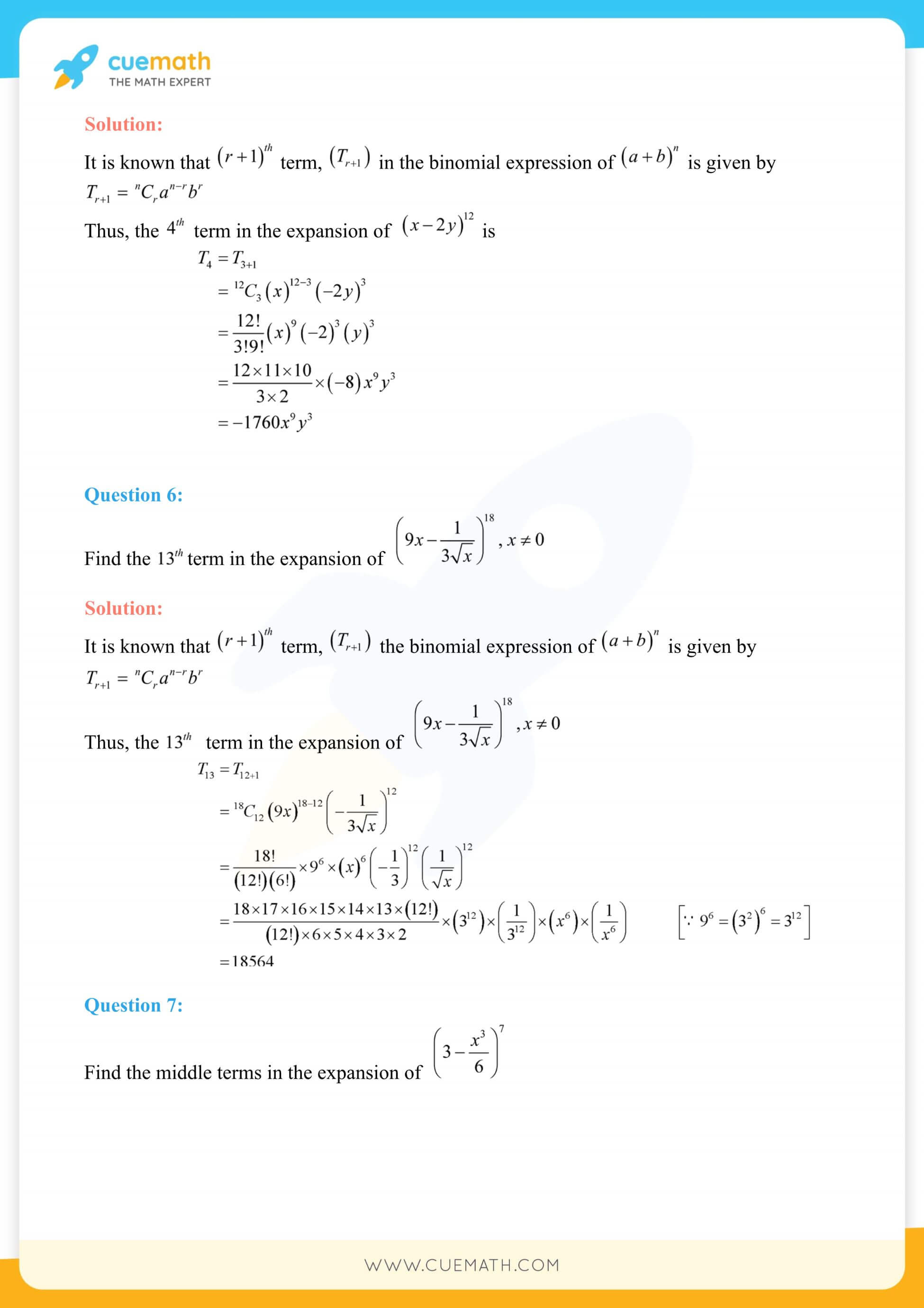 NCERT Solutions For Class 11 Maths Chapter 8 Exercise 8 2 Free PDF
