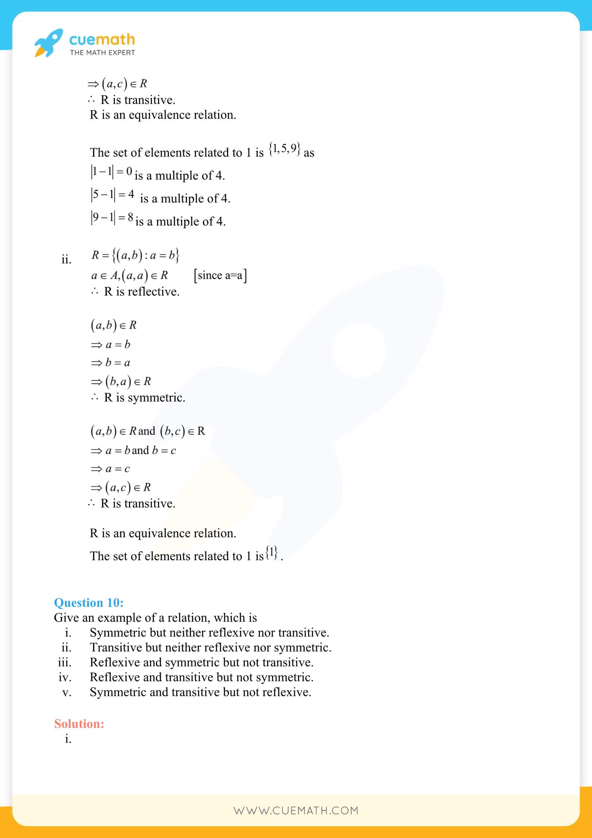 NCERT Solutions Class 12 Maths Chapter 1 Exercise 1 1 Free PDF Download