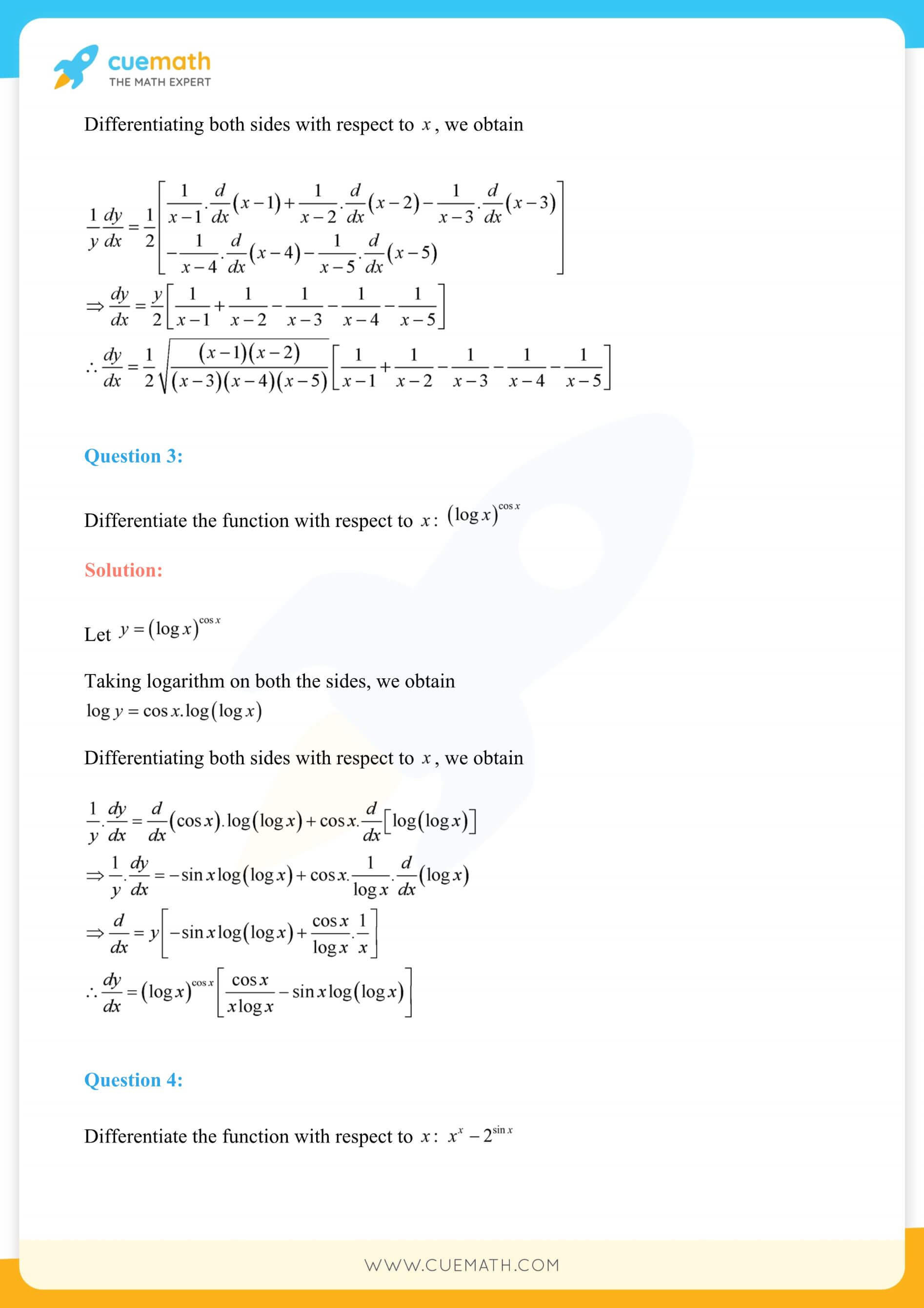 NCERT Solutions For Class 12 Maths Chapter 5 Exercise 5 5 Download NCERT Solutions For Class 12 Maths Chapter 5 Exercise 5 5 Download
