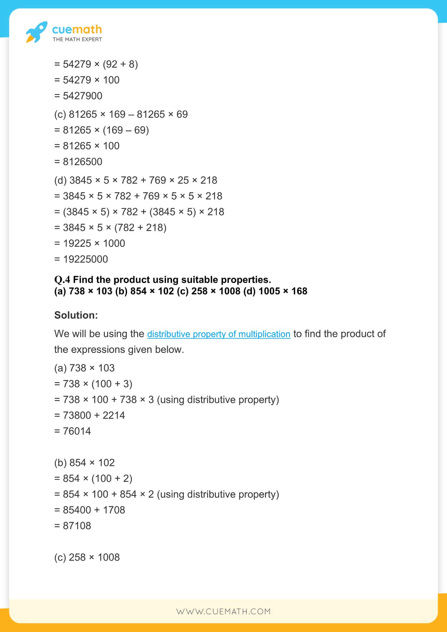 NCERT Solutions For Class 6 Maths Chapter 2 Exercise 2 2 Whole Numbers 