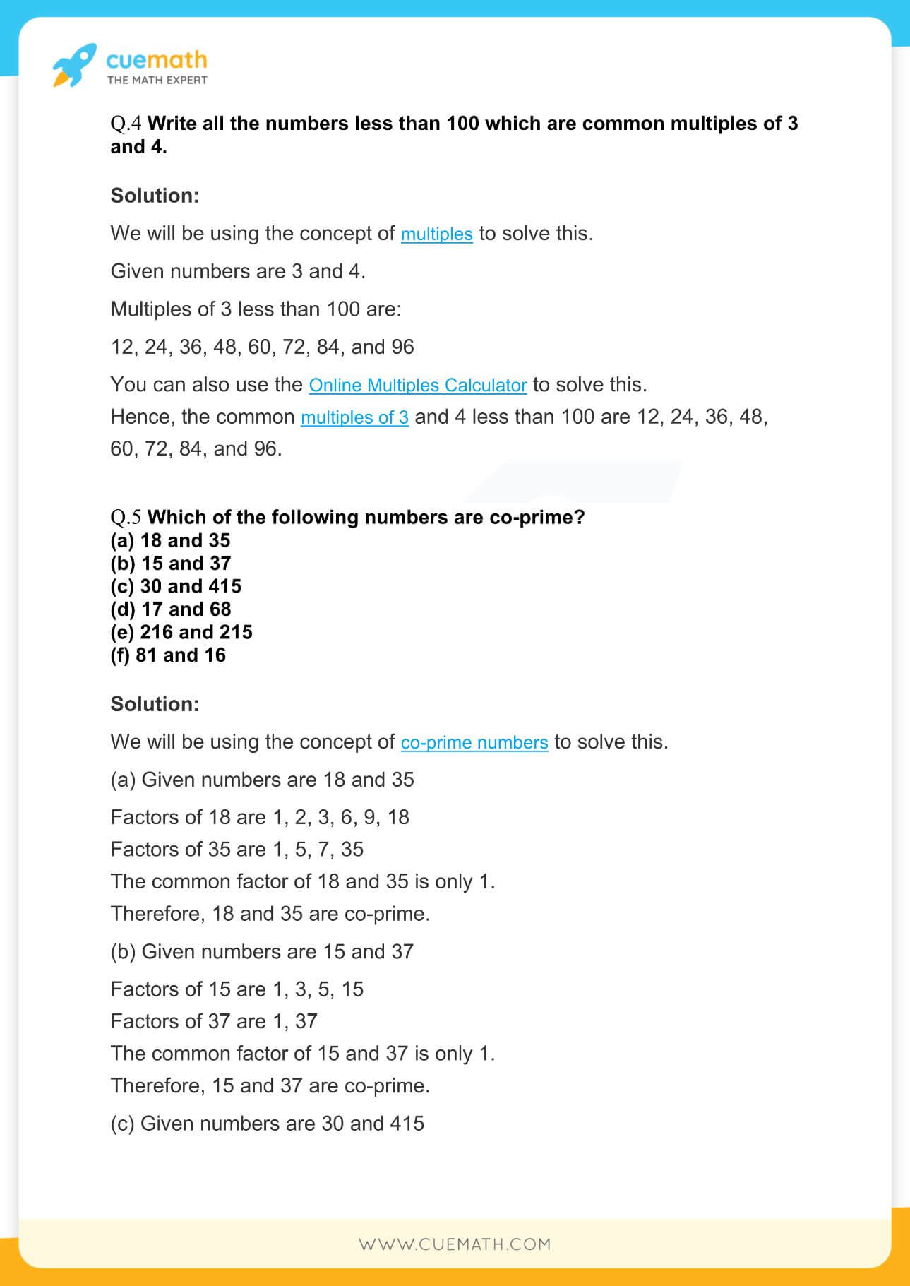 NCERT Solutions Class 6 Maths Chapter 3 Exercise 3 4 Playing With 