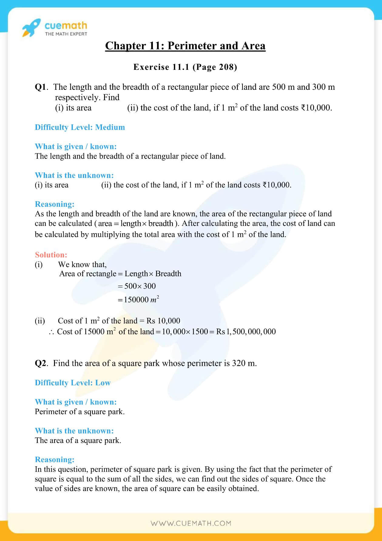 NCERT Solutions Class 7 Maths Chapter 11 Exercise 11 1 Download PDF