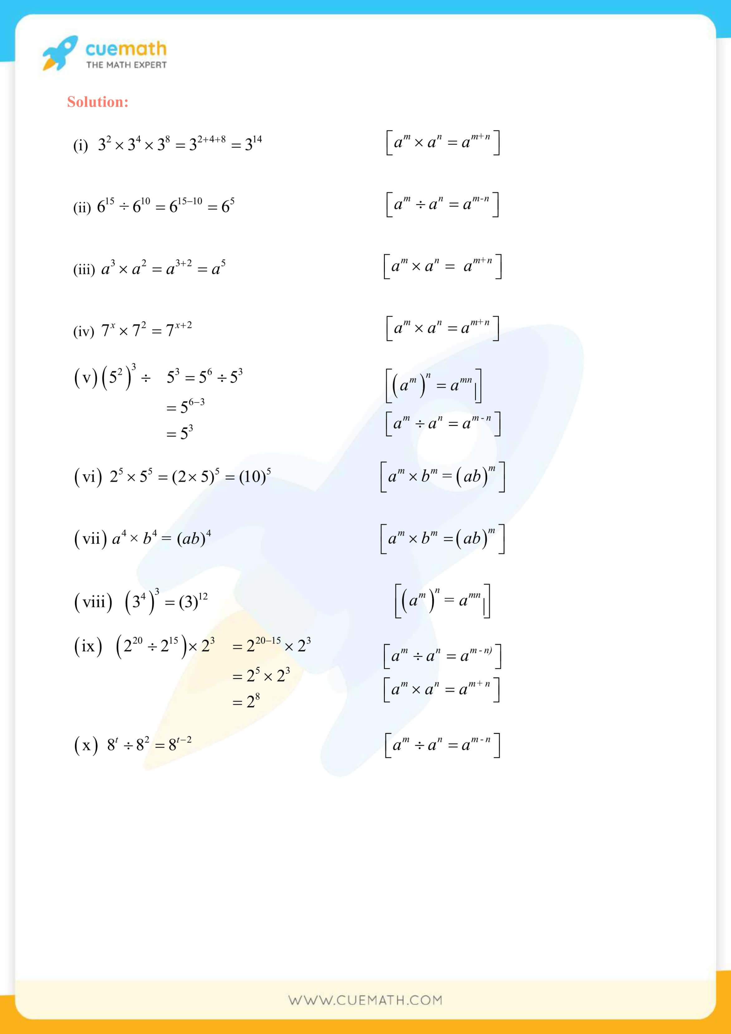 NCERT Solutions Class 7 Maths Chapter 13 Exponents And Powers