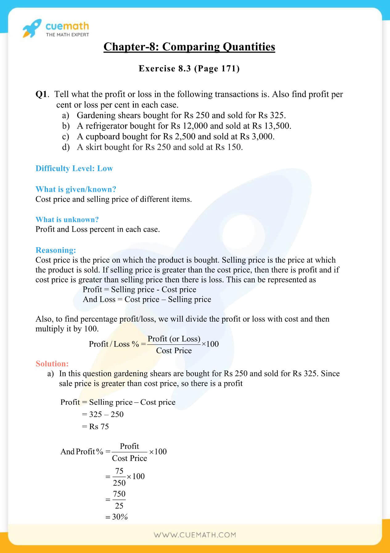 NCERT Solutions Class 7 Maths Chapter 8 Exercise 8 3 Access PDF