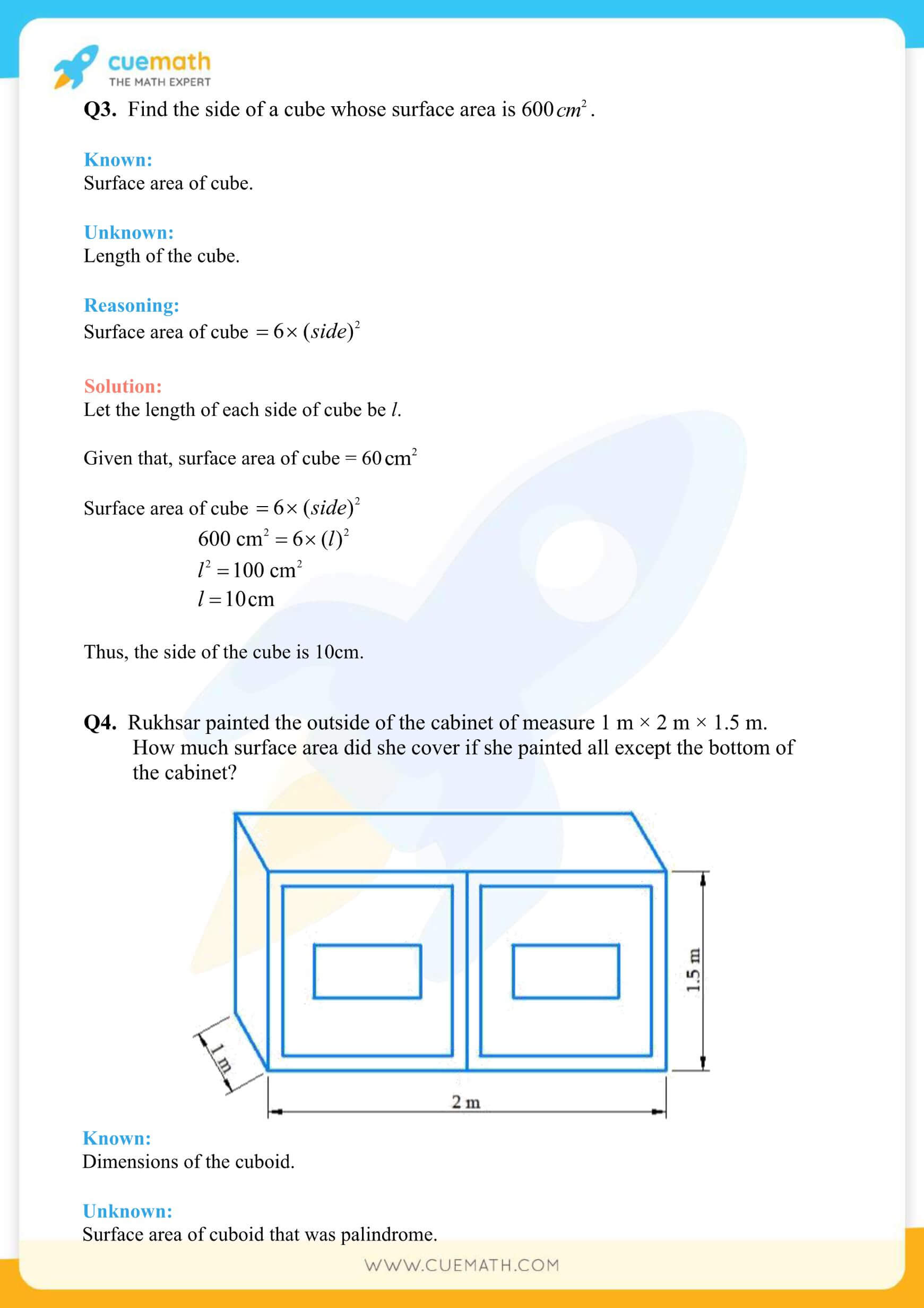 NCERT Solutions Class 8 Maths Chapter 11 Exercise 11 3 Mensuration NCERT Solutions Class 8 Maths Chapter 11 Exercise 11 3 Mensuration