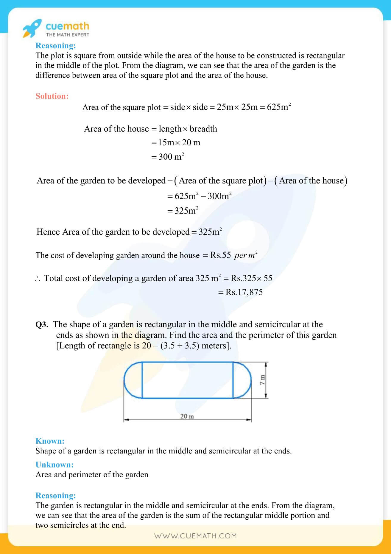 NCERT Solutions Class 8 Maths Chapter 11 Exercise 11 1 Mensuration