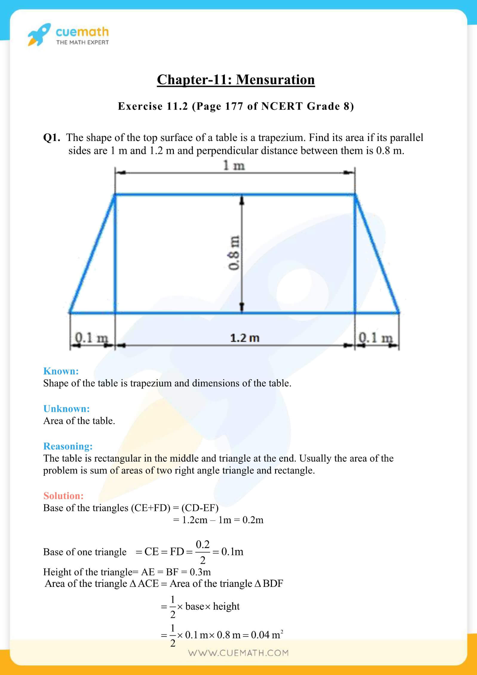 NCERT Solutions Class 8 Maths Chapter 11 Mensuration Access PDF