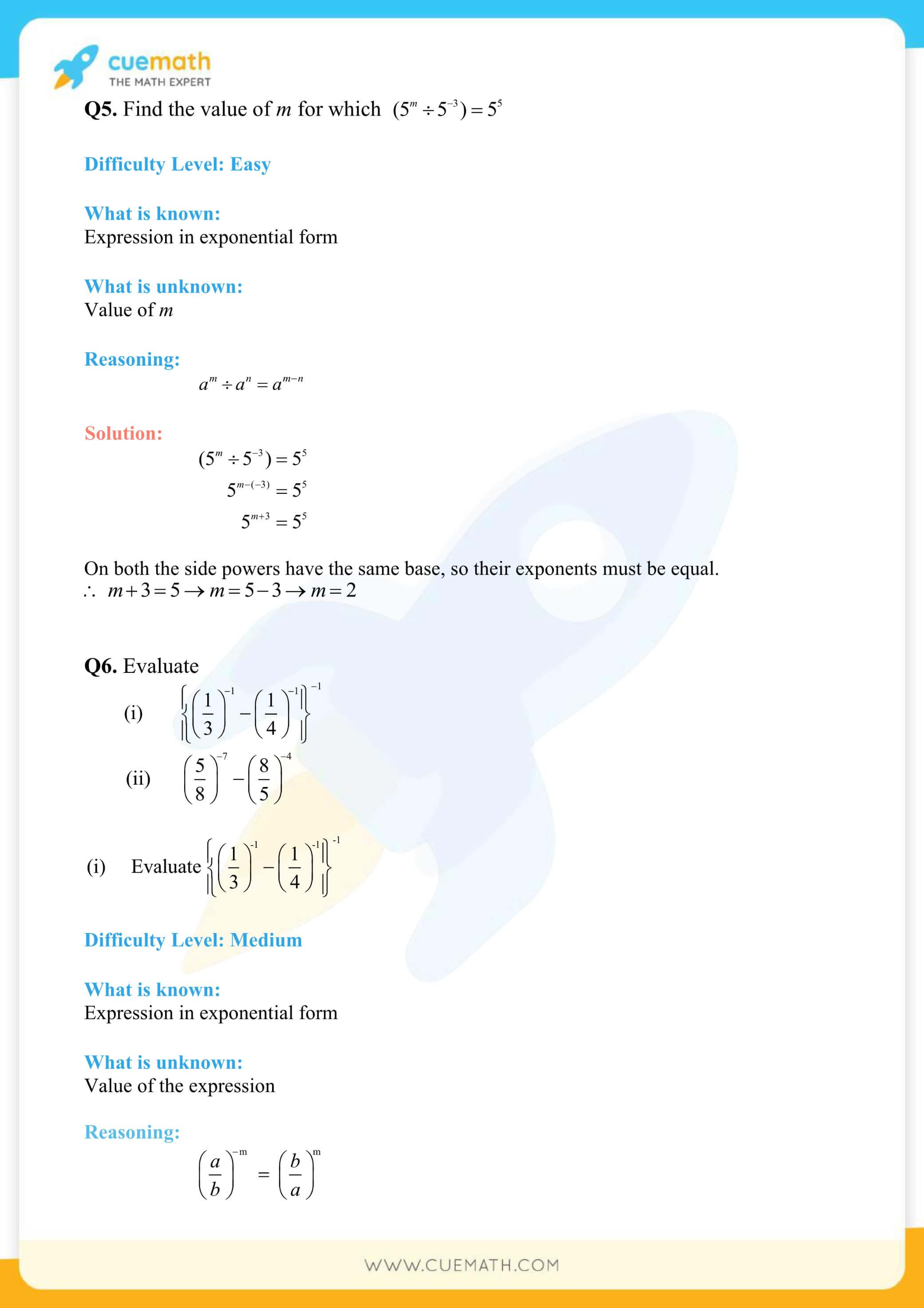 Exponents And Powers Interactive Worksheet Grade 8 Exponents And 