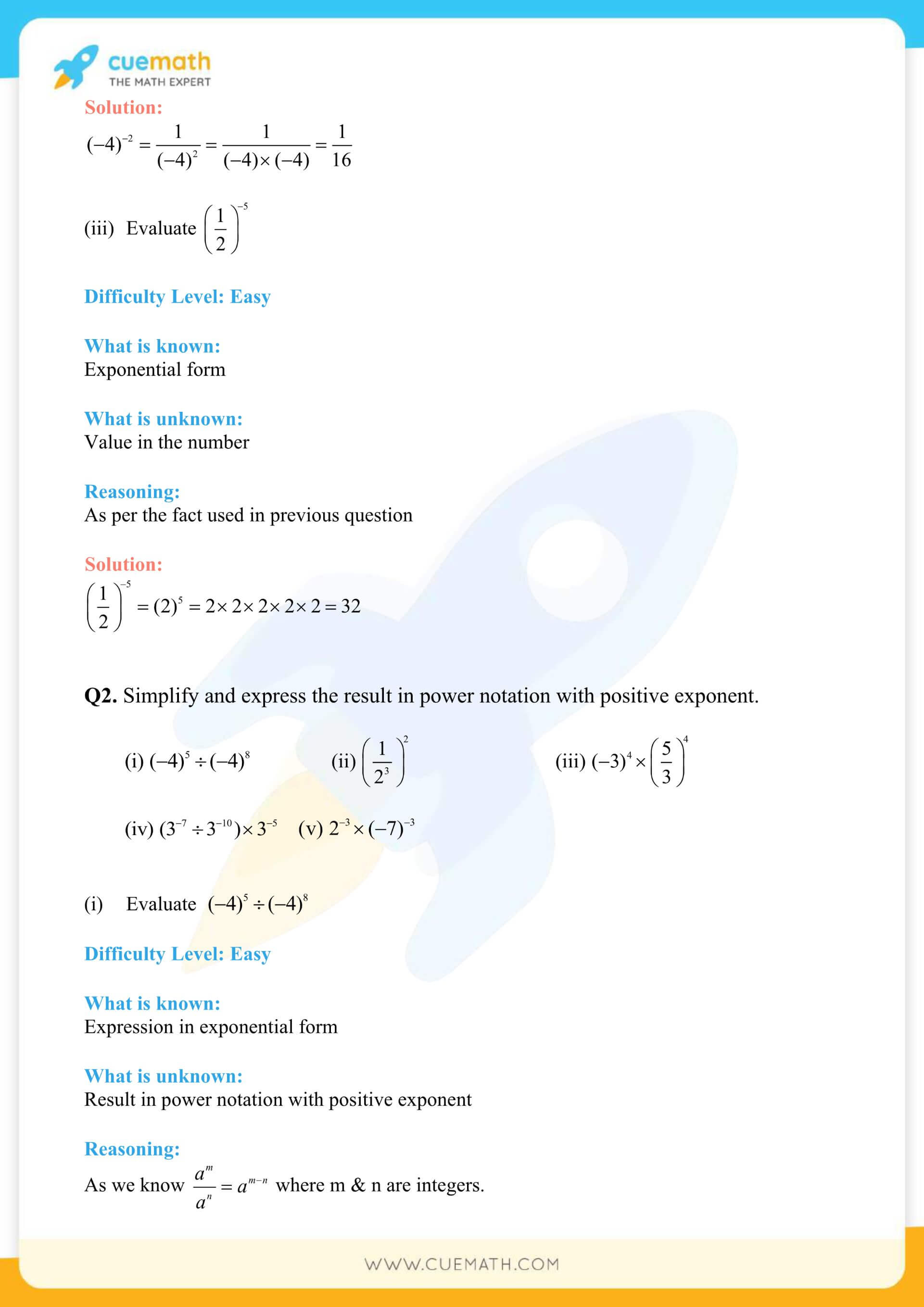 NCERT Solutions Class 8 Maths Chapter 12 Exponents And Powers