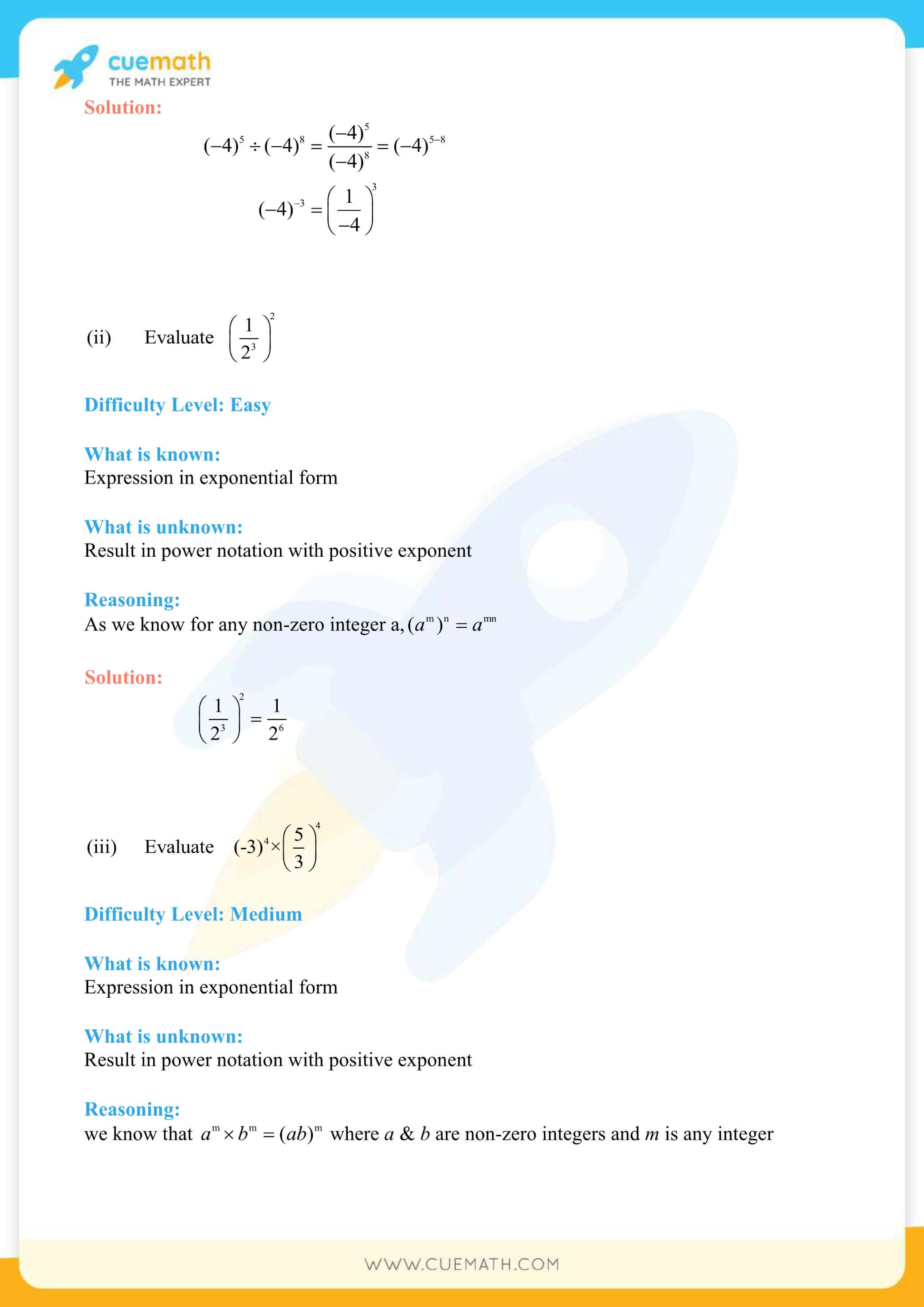 NCERT Solutions Class 8 Maths Chapter 12 Exponents And Powers