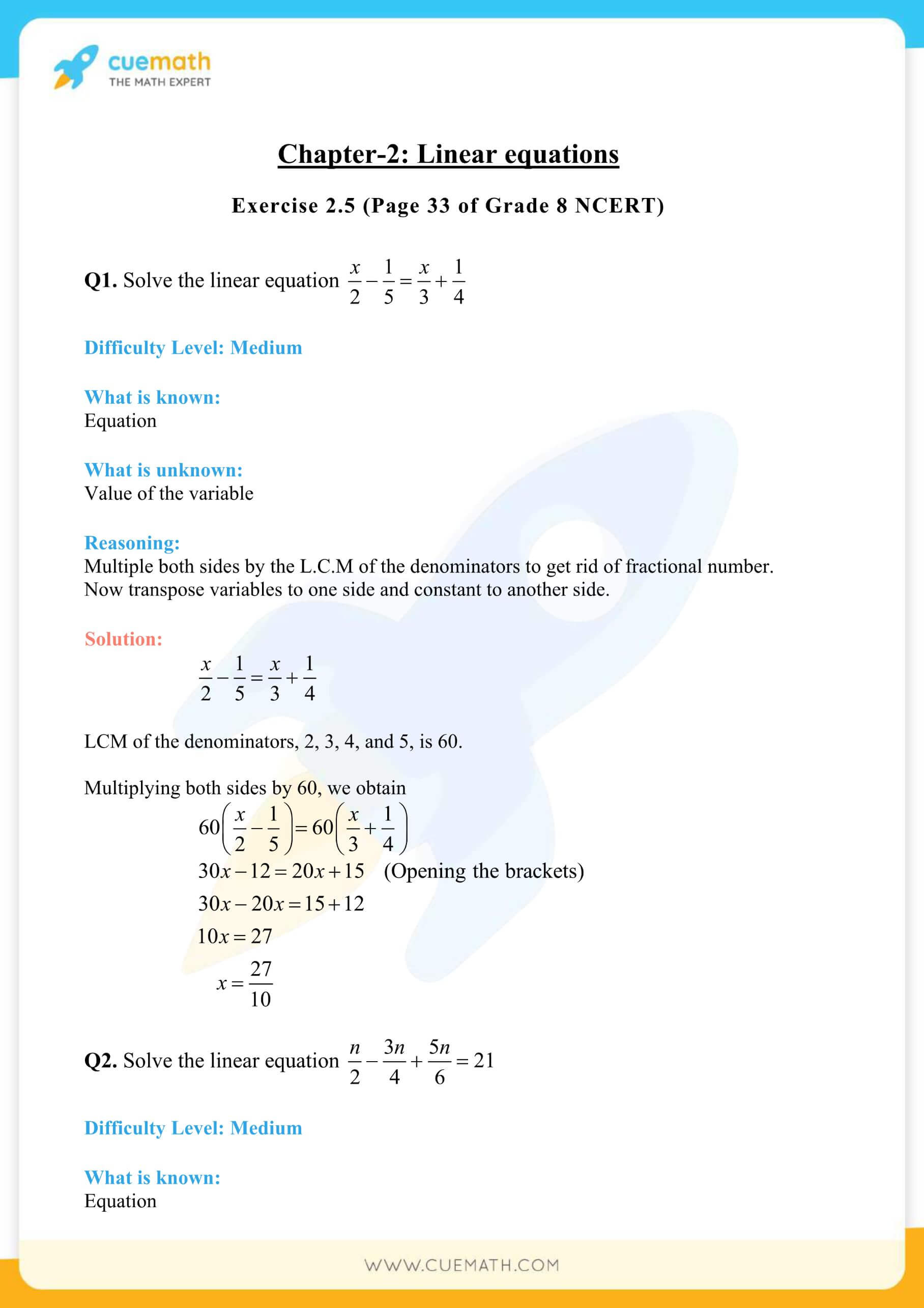 Class 8 Math 2 5 Question Answer Heather Harrison s 8th Grade Math 