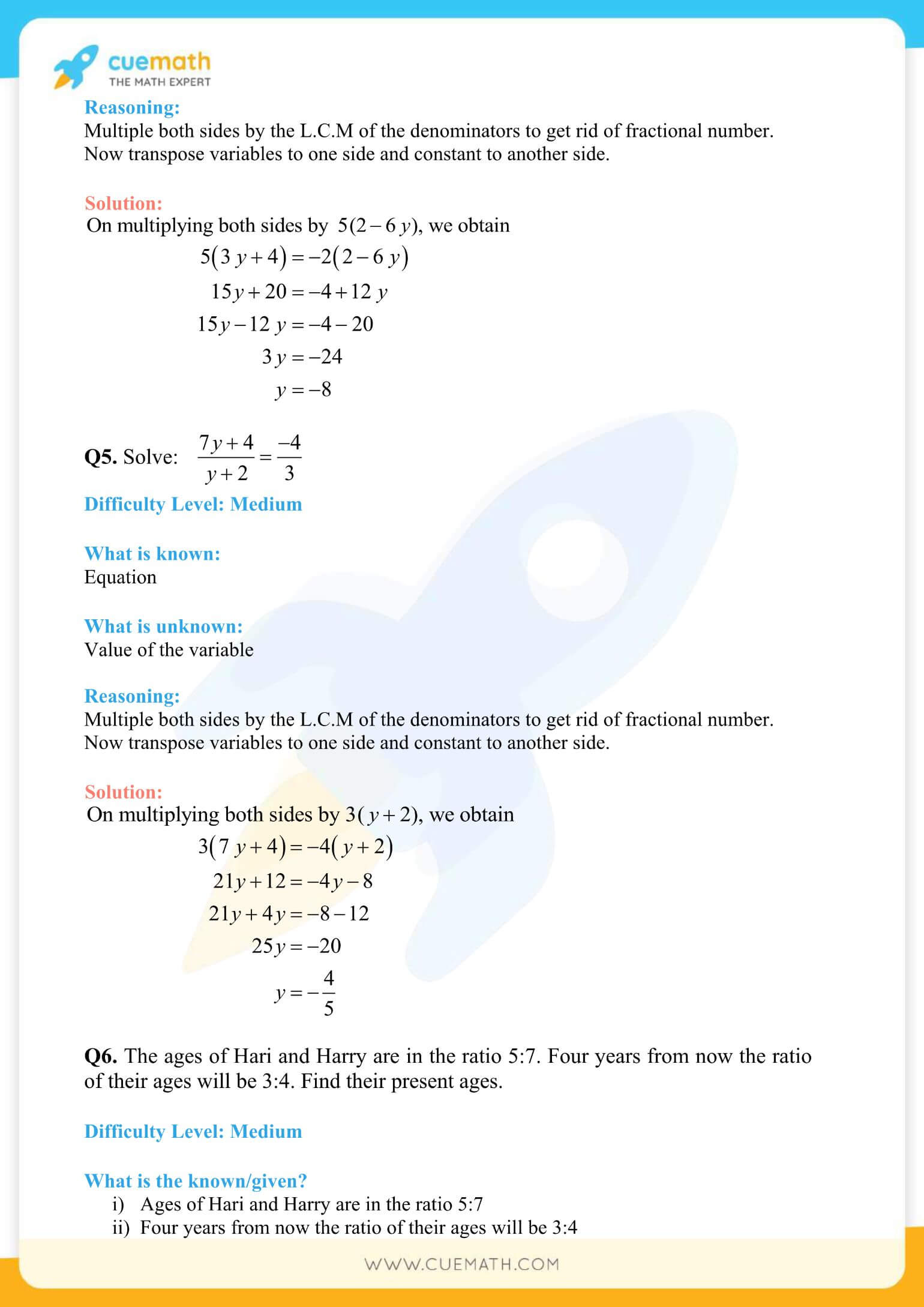 NCERT Solutions Class 8 Maths Chapter 2 Exercise 2 6 Free PDF