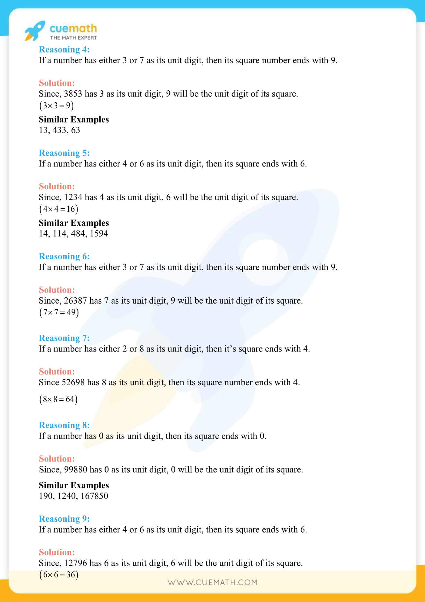 NCERT Solutions Class 8 Maths Chapter 6 Exercise 6 1 Squares And Square