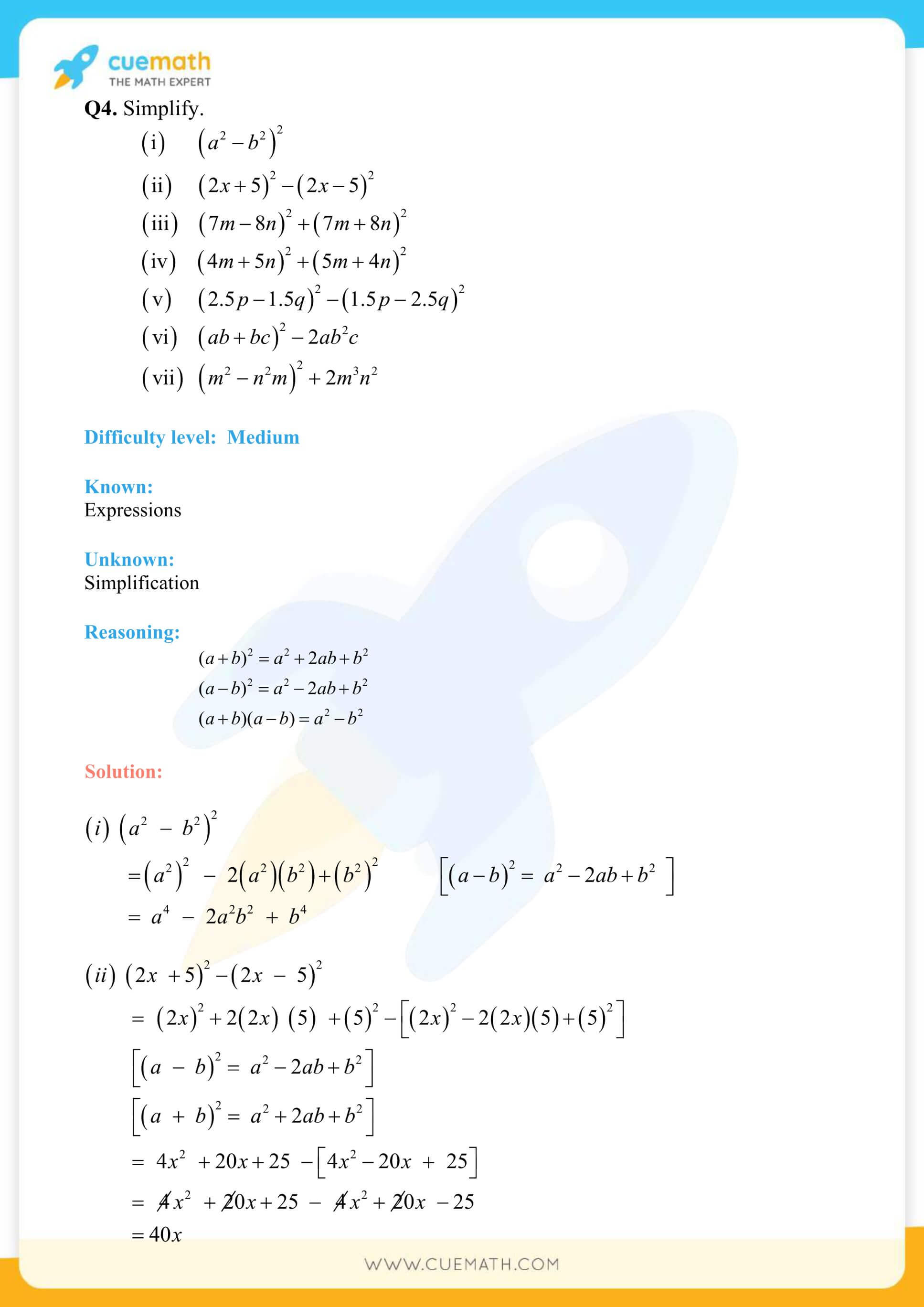NCERT Solutions Class 8 Maths Chapter 9 Algebraic Expressions And 
