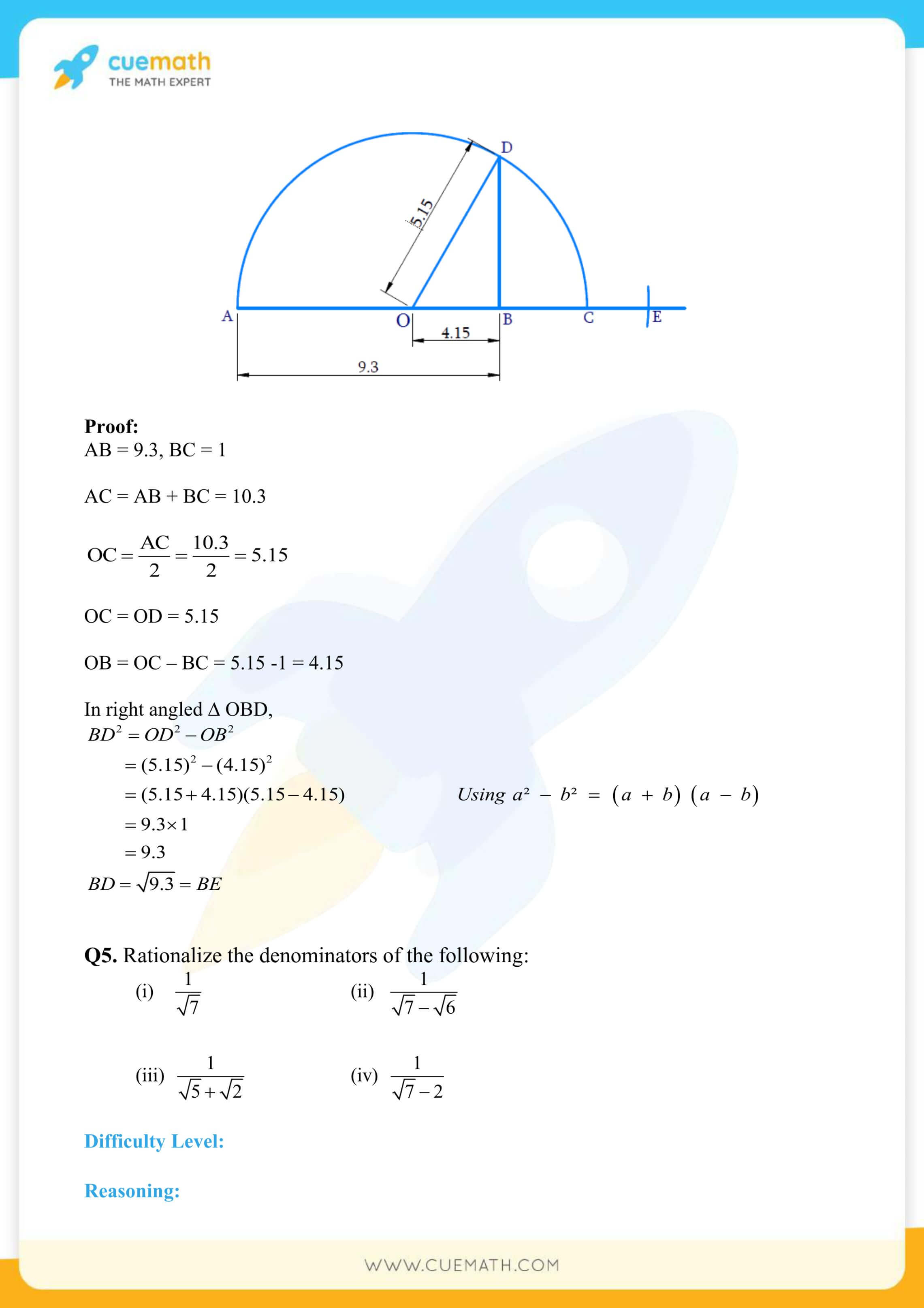 NCERT Solutions Class 9 Maths Chapter 1 Exercise 1 5 Number Systems