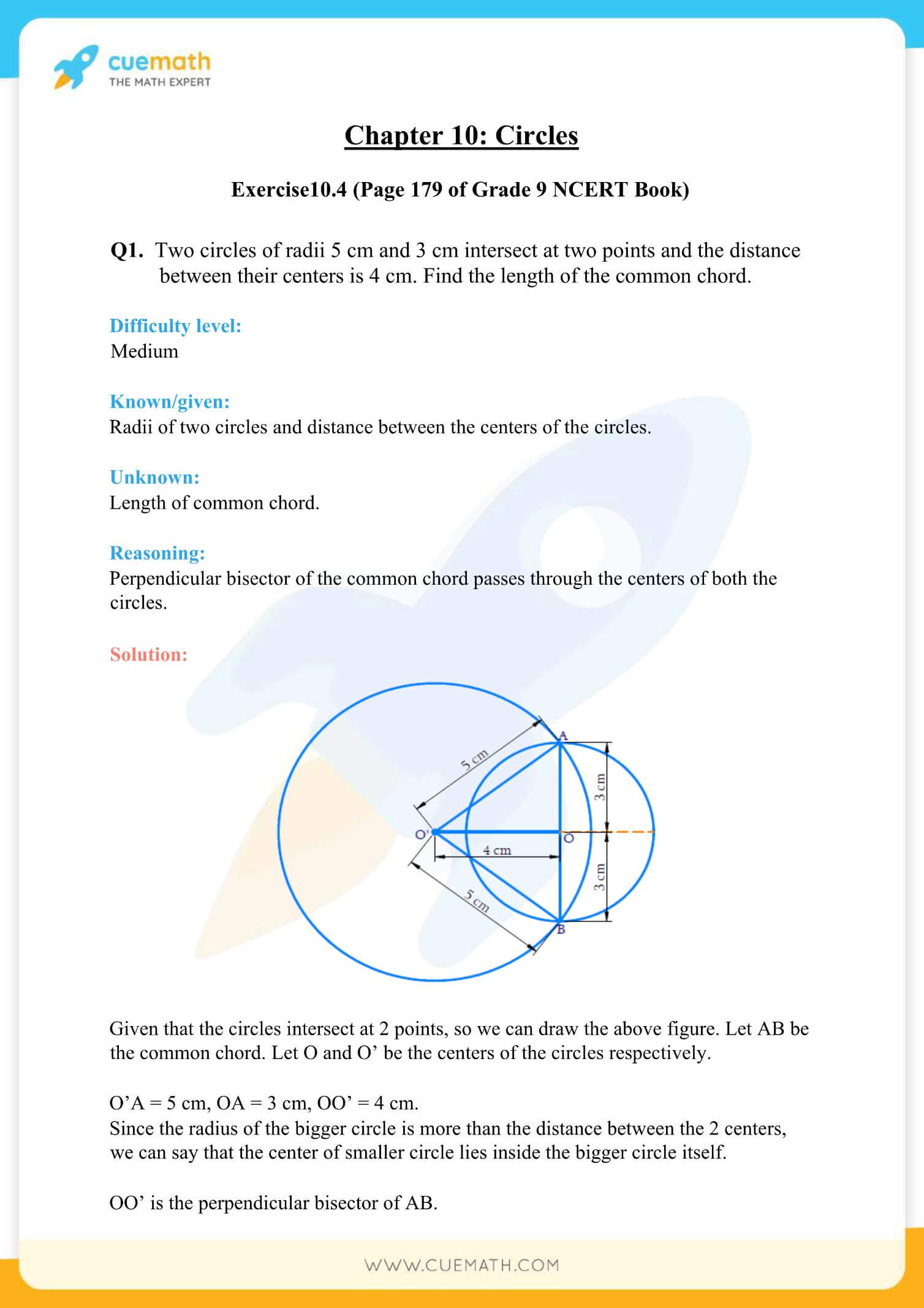 NCERT Solutions Class 9 Maths Chapter 10 Circles Download Free PDF NCERT Solutions Class 9 Maths Chapter 10 Circles Download Free PDF