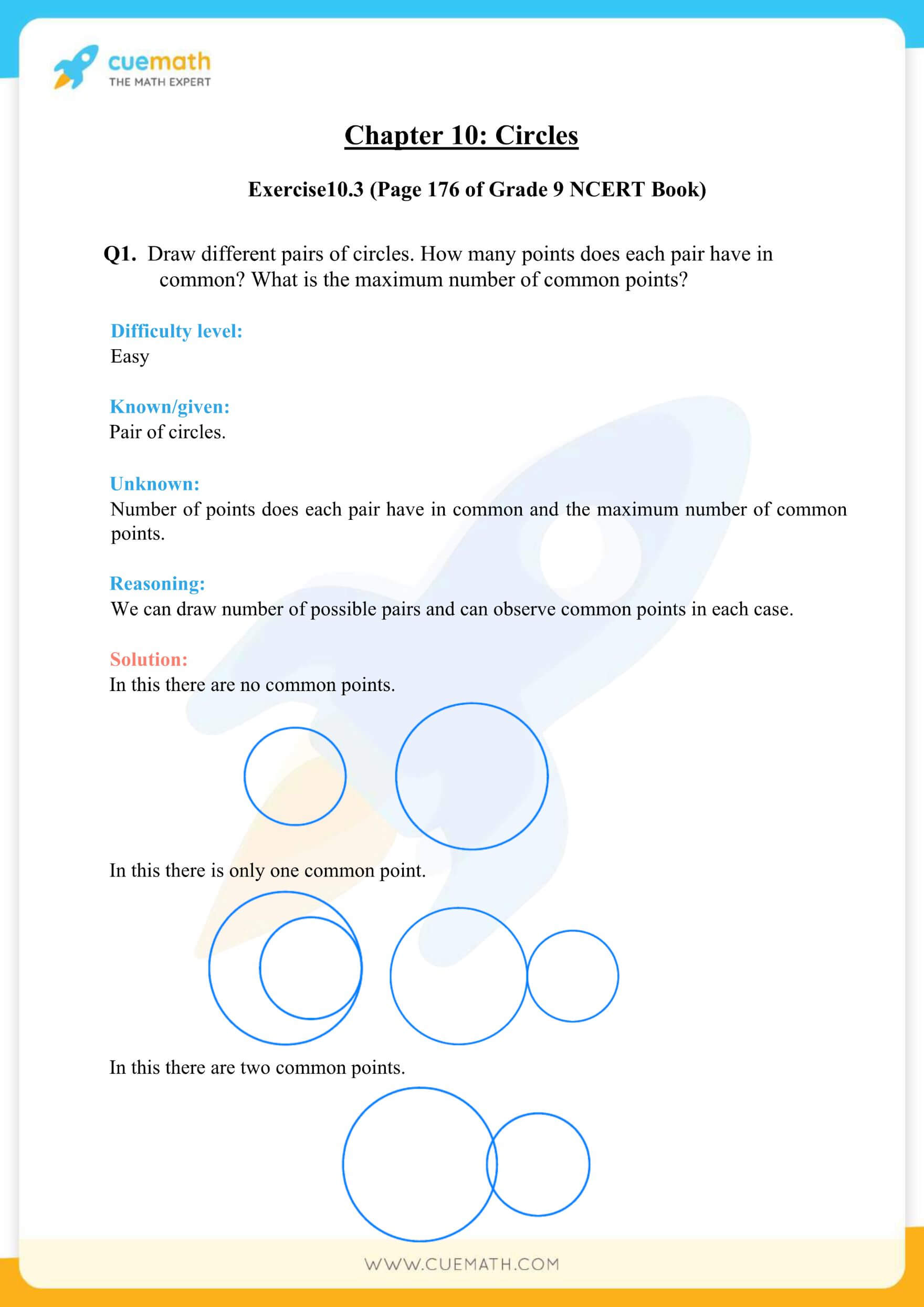 NCERT Solutions Class 9 Maths Chapter 10 Circles Download Free PDF NCERT Solutions Class 9 Maths Chapter 10 Circles Download Free PDF
