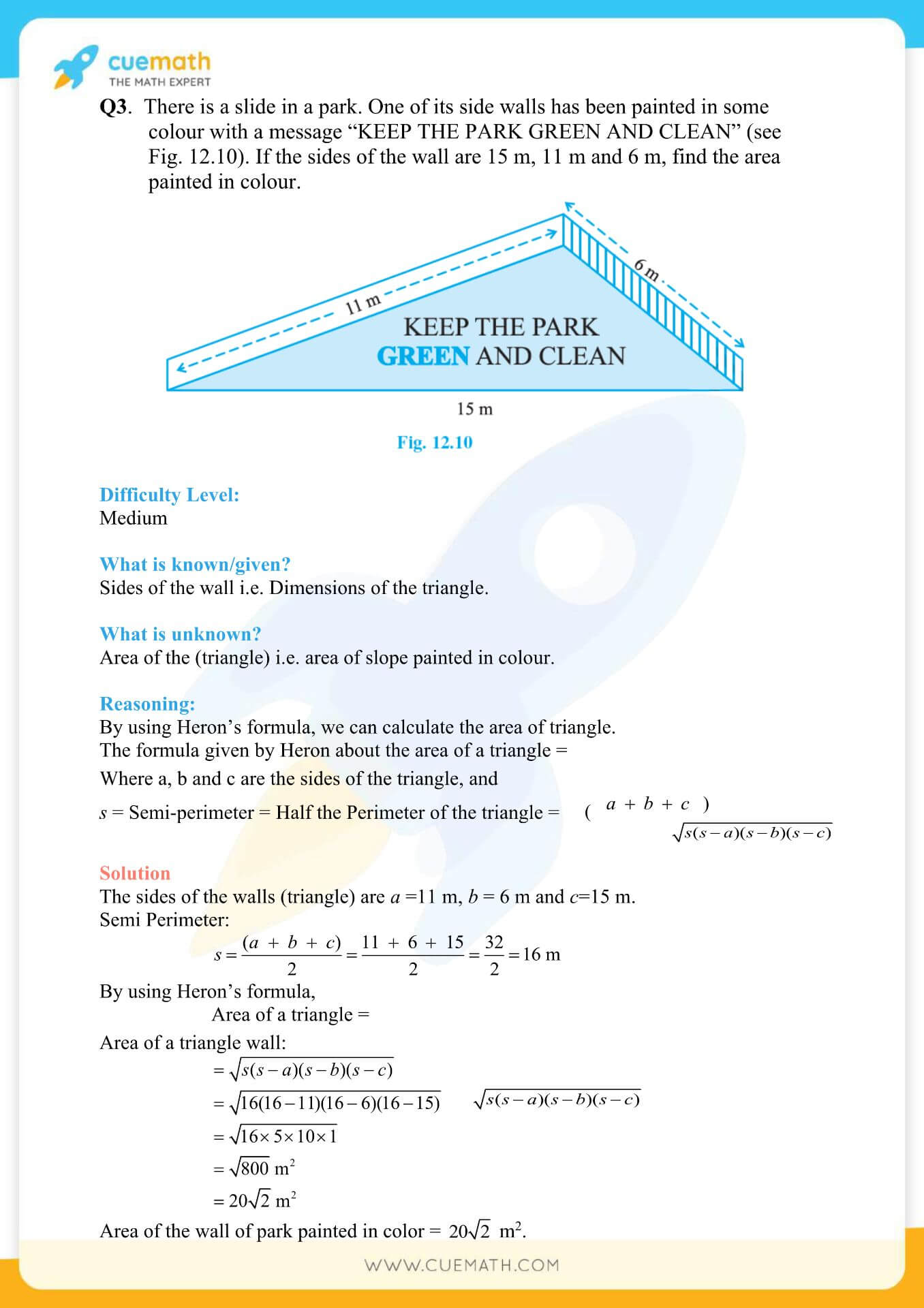 NCERT Solutions Class 9 Maths Chapter 12 Heron s Formula Free PDF