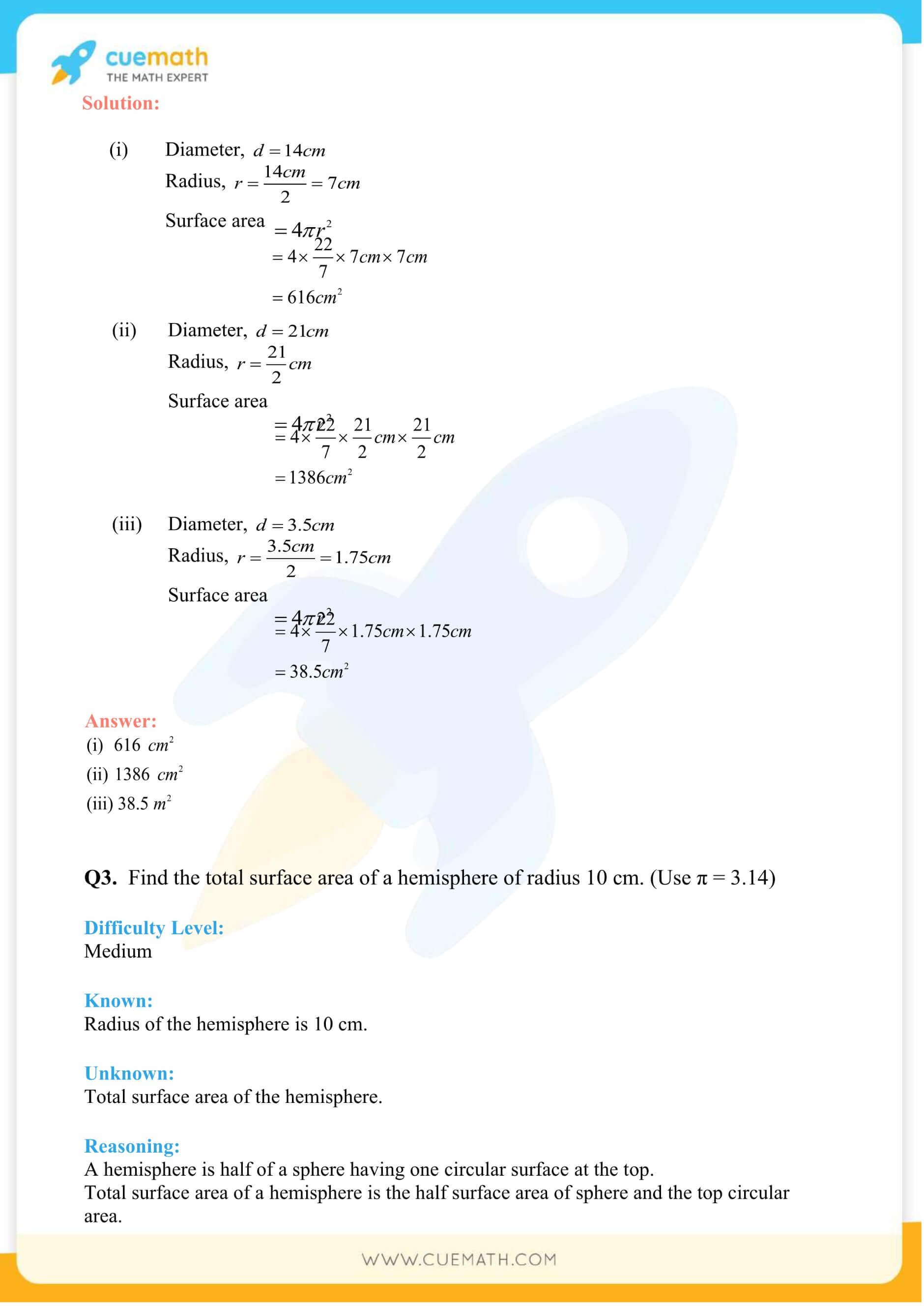 NCERT Solutions Class 9 Maths Chapter 13 Exercise 13 4 Surface Areas 