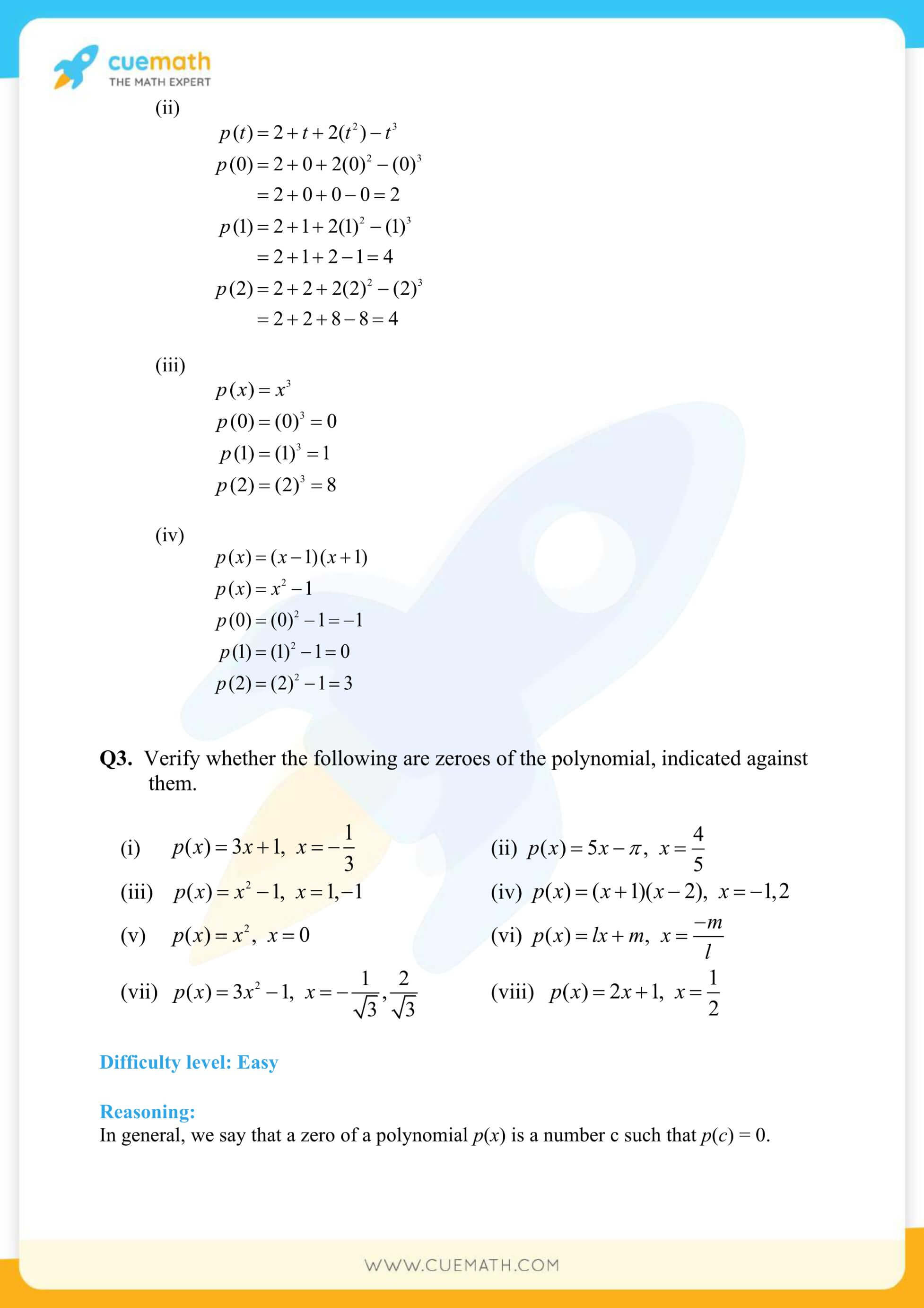NCERT Solutions Class 9 Maths Chapter 2 Exercise 2 2 Polynomials