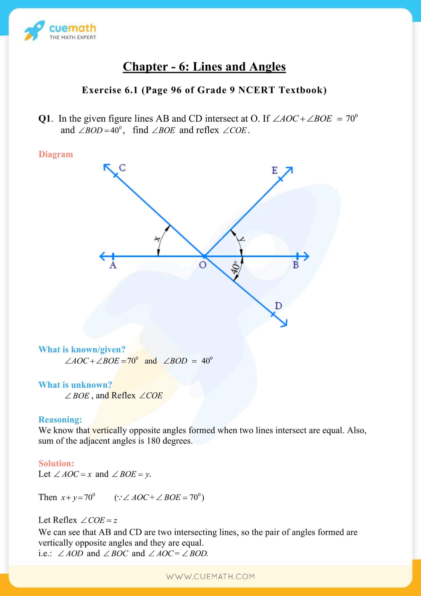 NCERT Solutions Class 9 Maths Chapter 6 Lines And Angles Access PDF