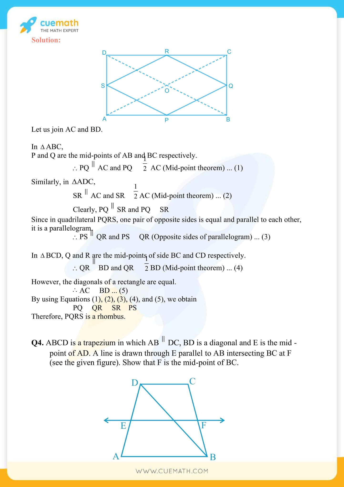 NCERT Solutions Class 9 Maths Chapter 8 Exercise 8 2 Quadrilaterals 